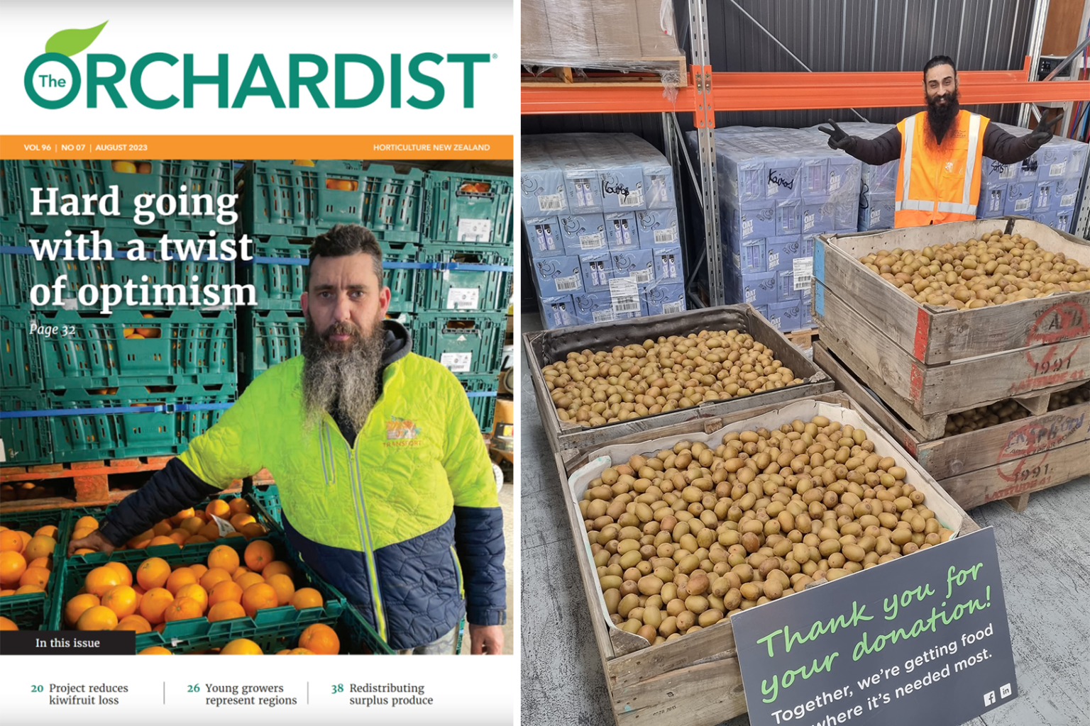Gathering surplus produce for those in need